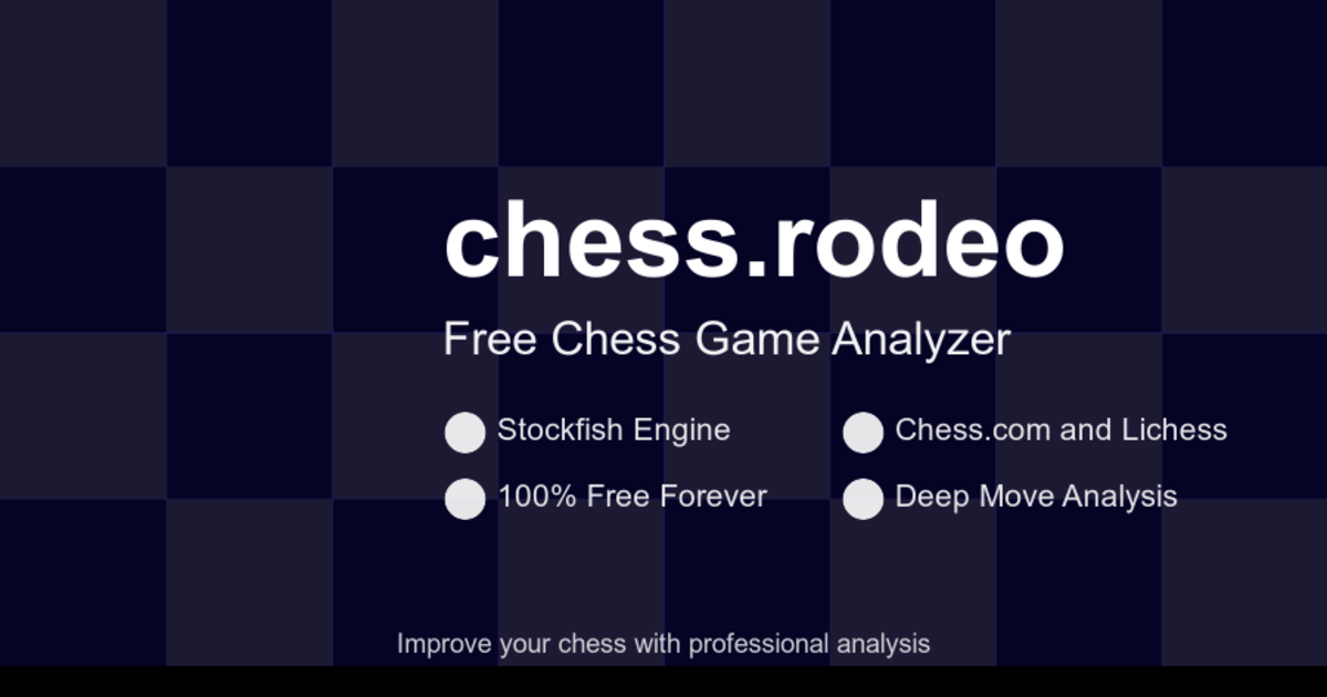 chess.rodeo - Free Chess Game Analyzer & Analysis Tool